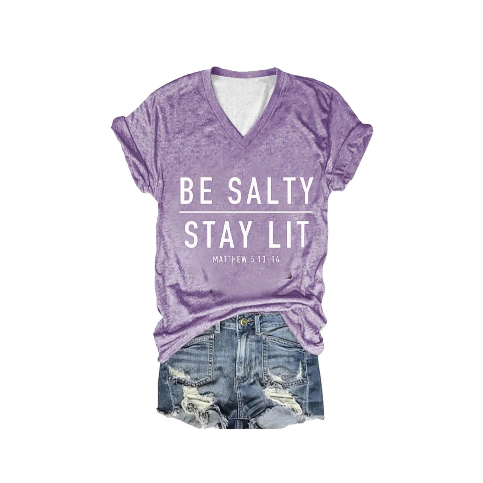 Fashionable Women's T-Shirts Casual Printed V Neck Short Sleeve ...