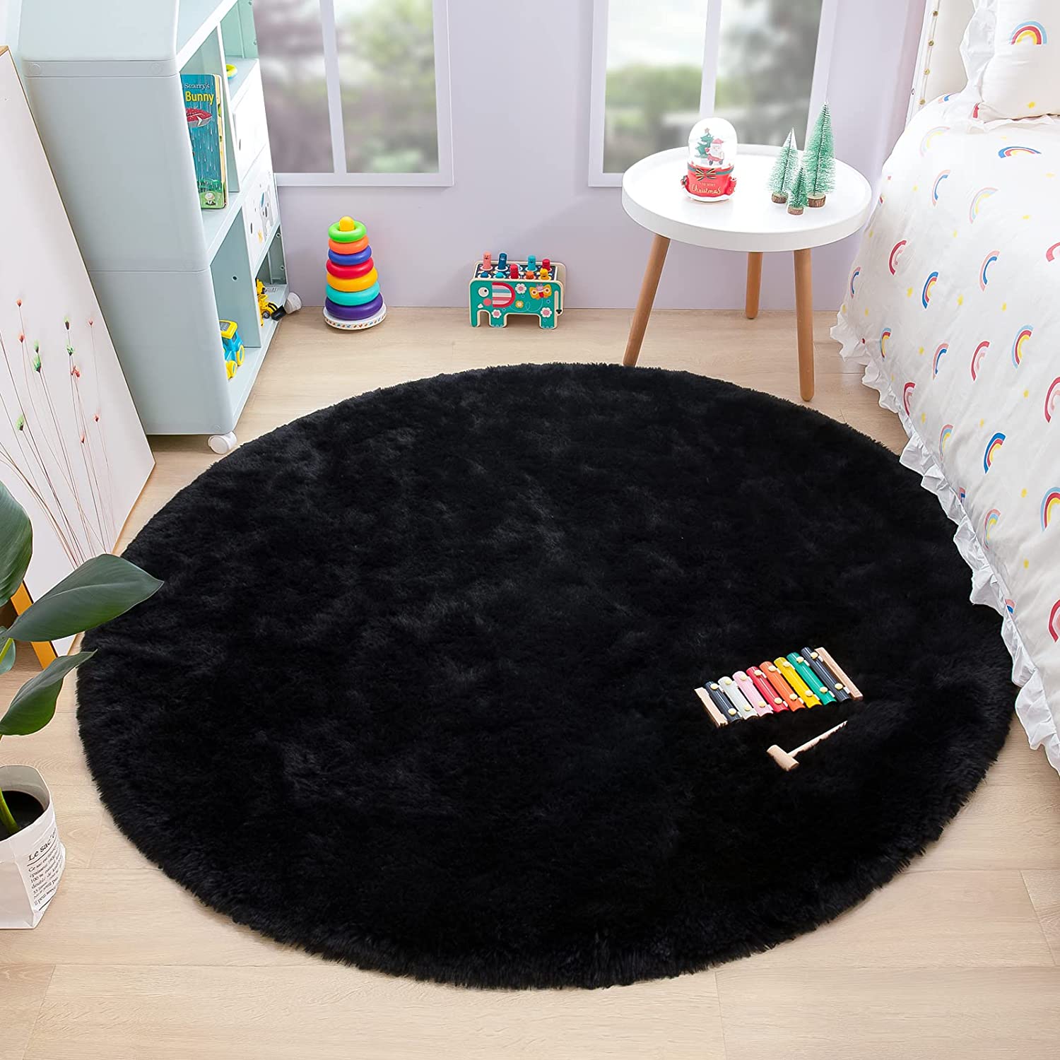 Fashionable and durable Fluffy Round Rug Carpets, Modern Shaggy Circle ...