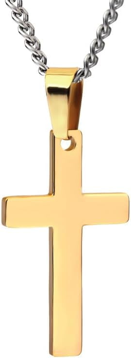 Fashionable simple smooth cross pendant necklace[f528] - Walmart.com