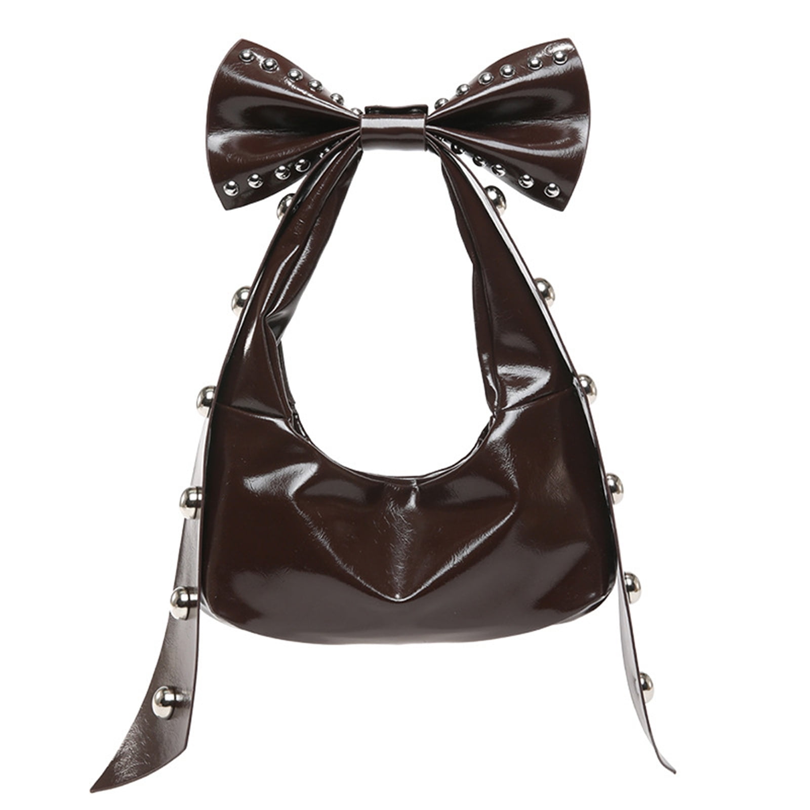 FashionablePurse for Women Shoulder Bag with Rivet Detail and Removable ...