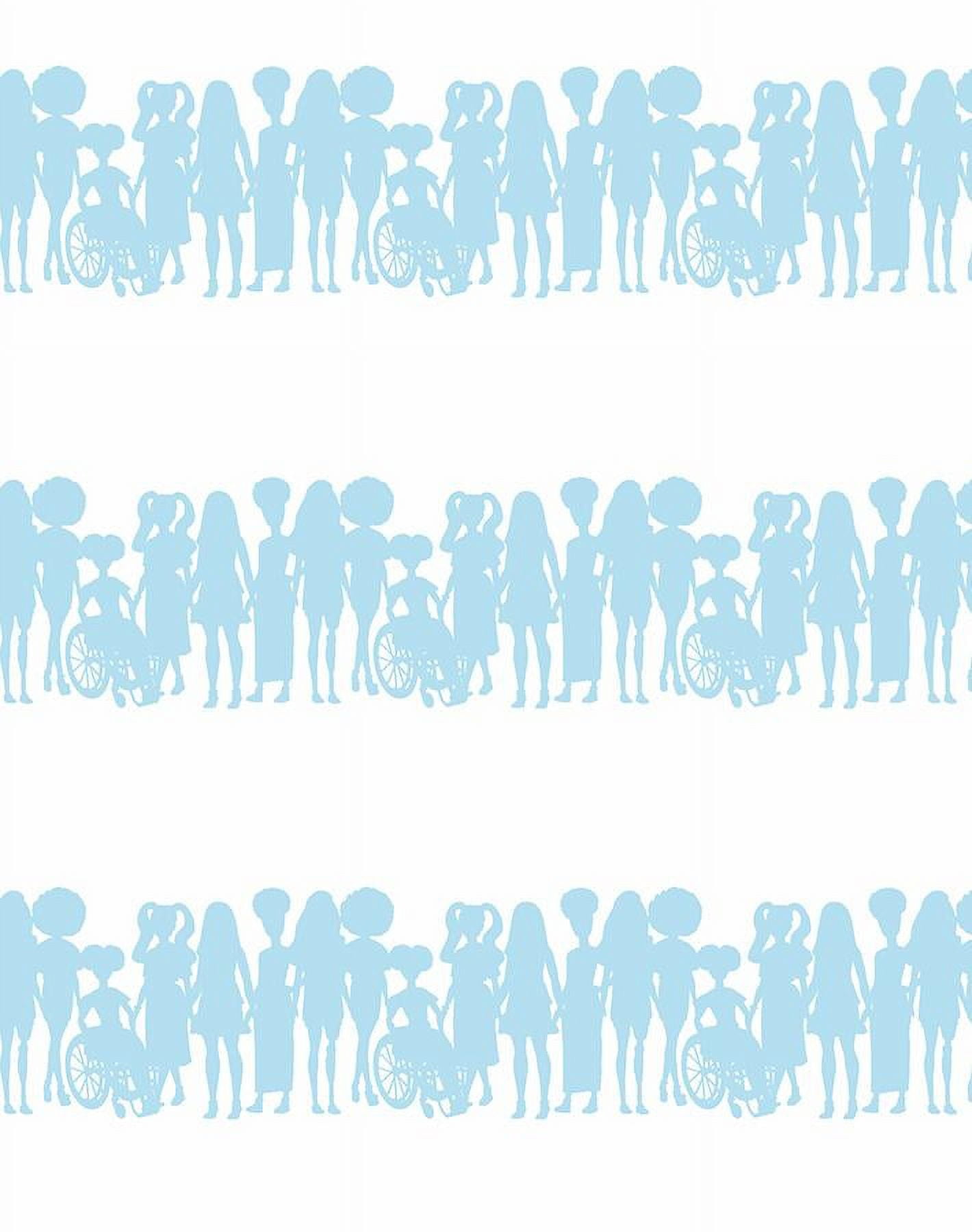 Fashionista Silhouettes Stripe Removable Vinyl Wallpaper by Barbie ...