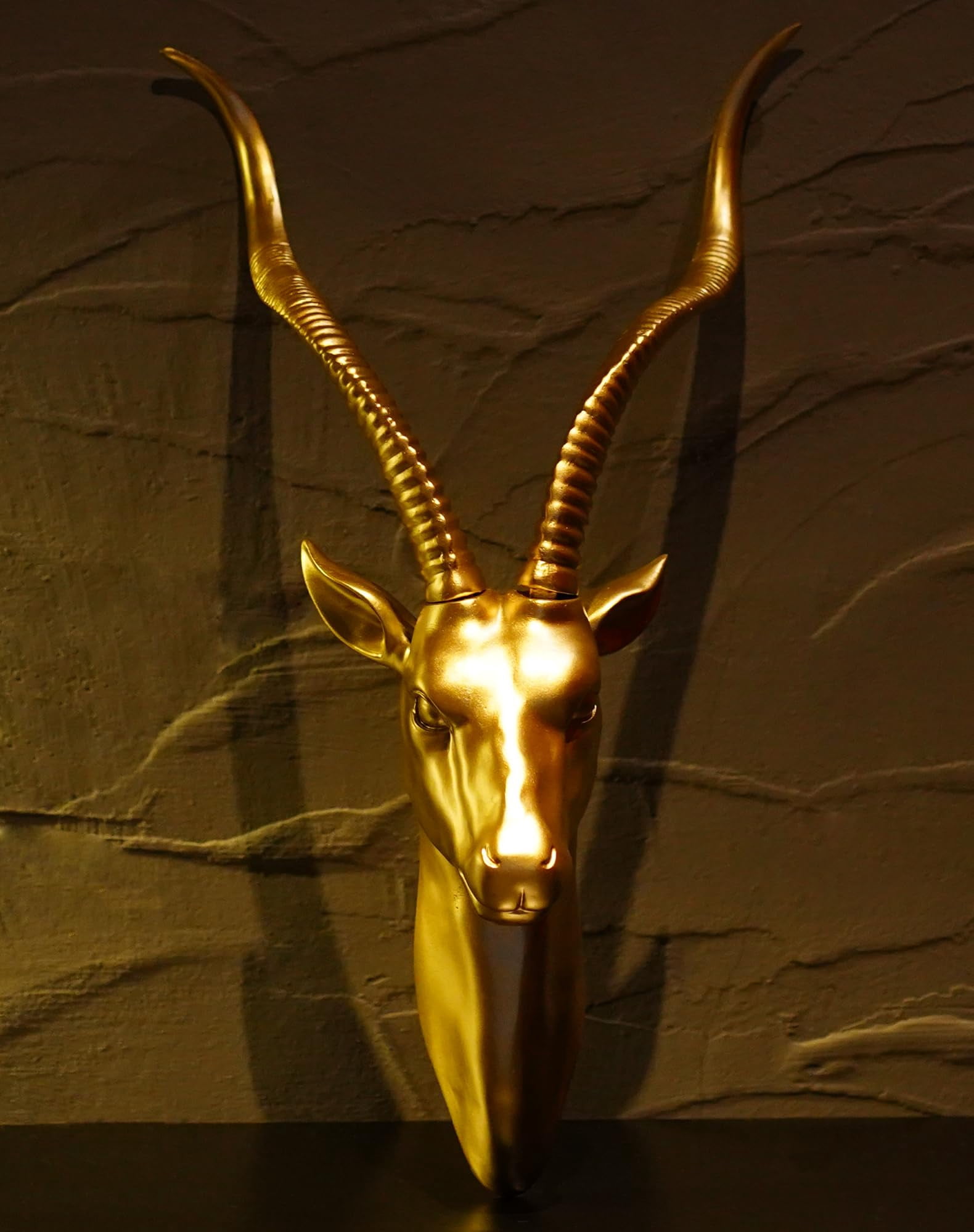 Fashionoda Large Antelope Wall Sculpture Statue - Wall Mounted Animal ...