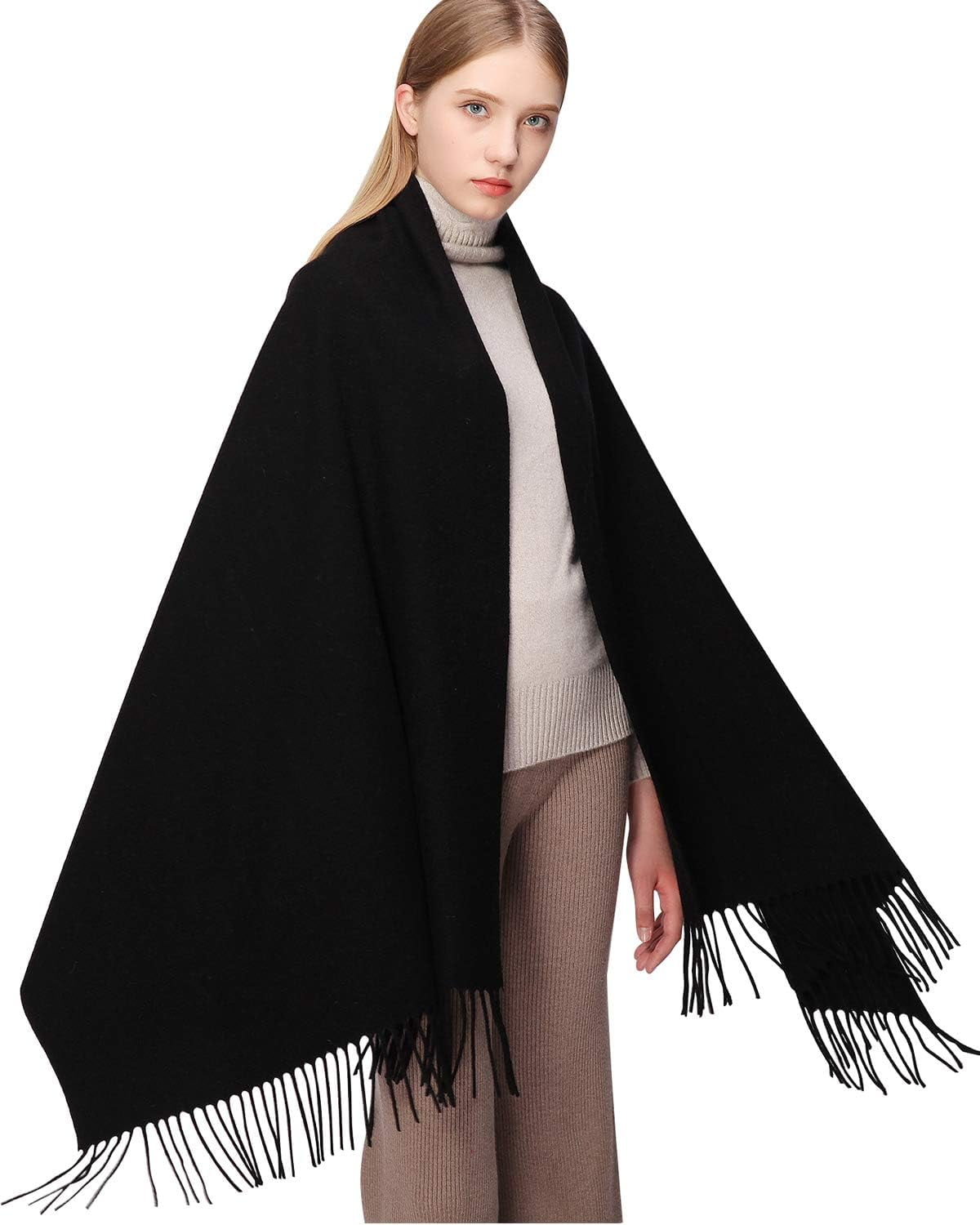 Men's Merino Wool Scarf, Long Winter Neckwear with Gift Box 72x12inch ...