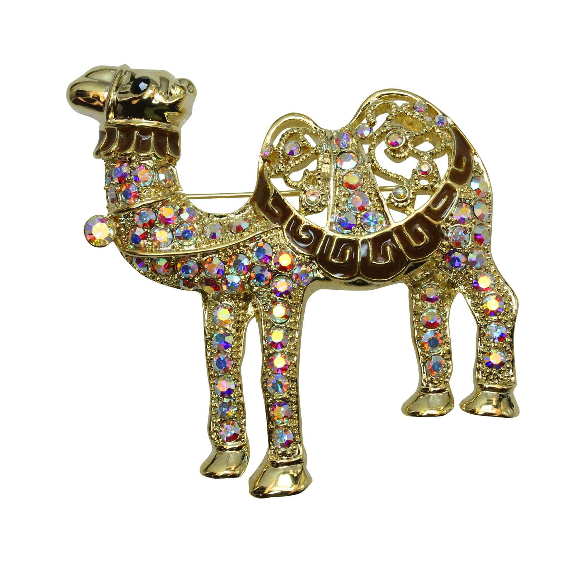Faship Gorgeous AB Rhinestone Crystal Camel Pin Brooch - Walmart.com