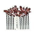 Faship Gorgeous Burgundy Rhinestone Crystal Floral Hair Comb - Walmart.com