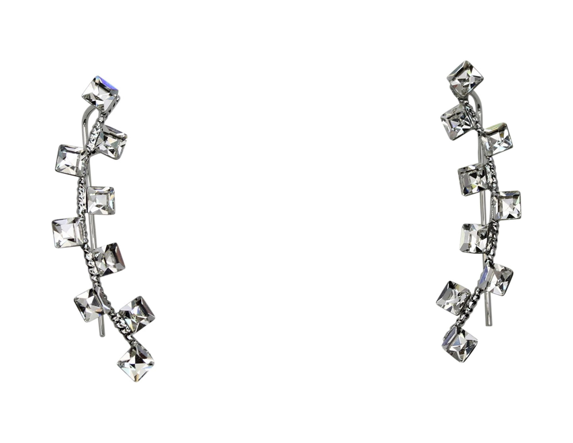 Faship Gorgeous Clear Rhinestone Crystal Ear Cuffs Earrings - Walmart.com