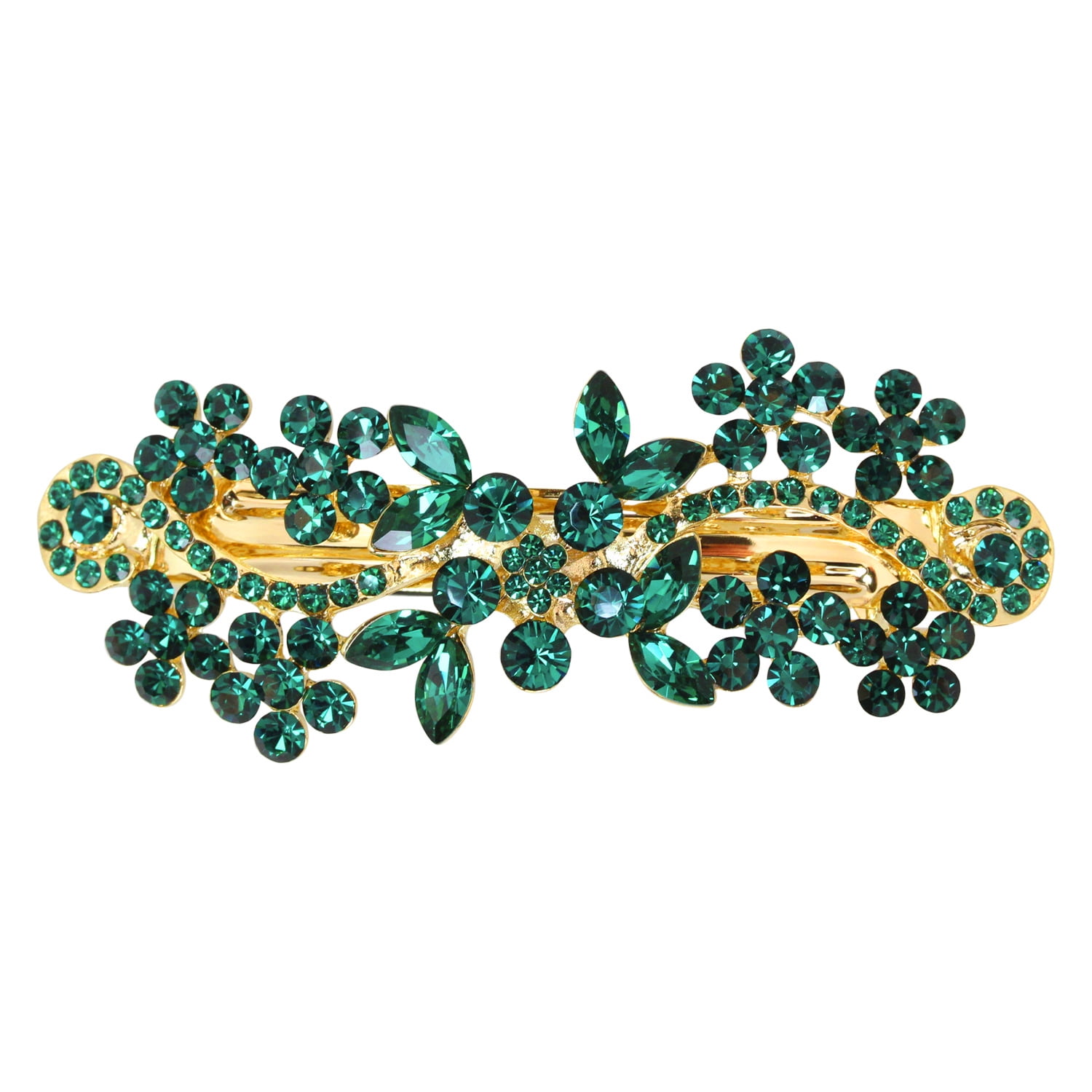 Faship Gorgeous Green Crystal Hair Barrette Clip - Walmart.com