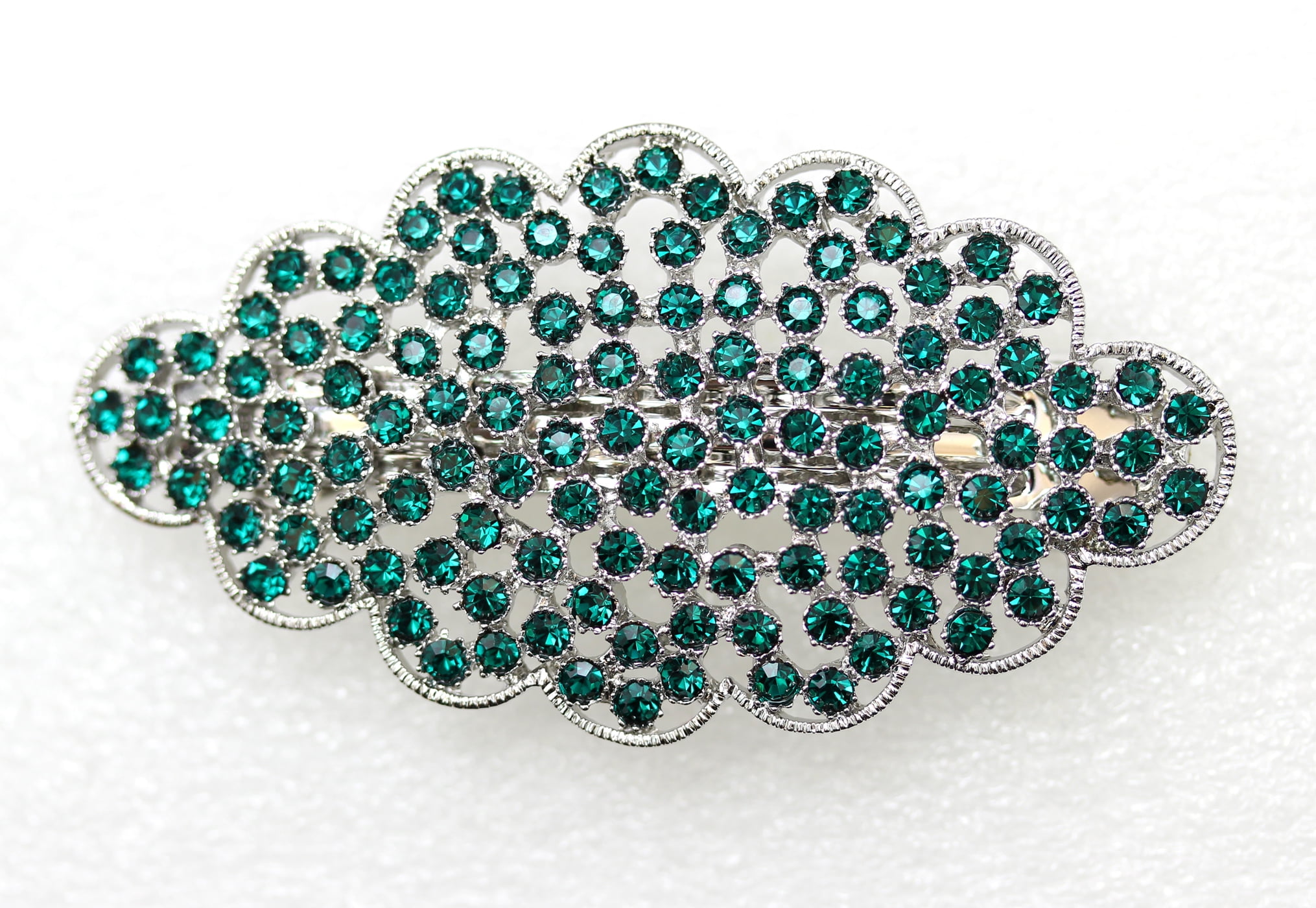 Faship Gorgeous Green Floral Hair Barrette Clip - Walmart.com