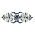 Faship Gorgeous Navy Blue Crystal Hearts And Floral Hair Barrette ...