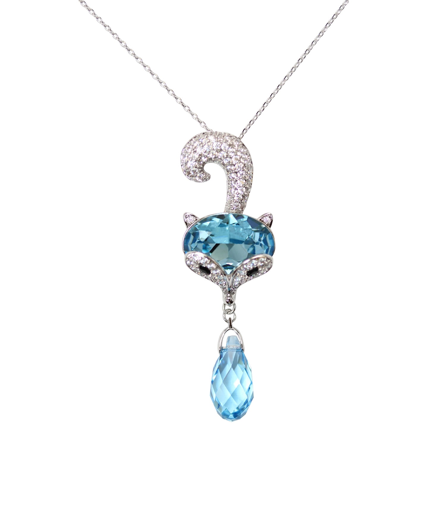 Faship Gorgeous Premium Rhinestone Crystal Lucky Fox Necklace - Walmart.com
