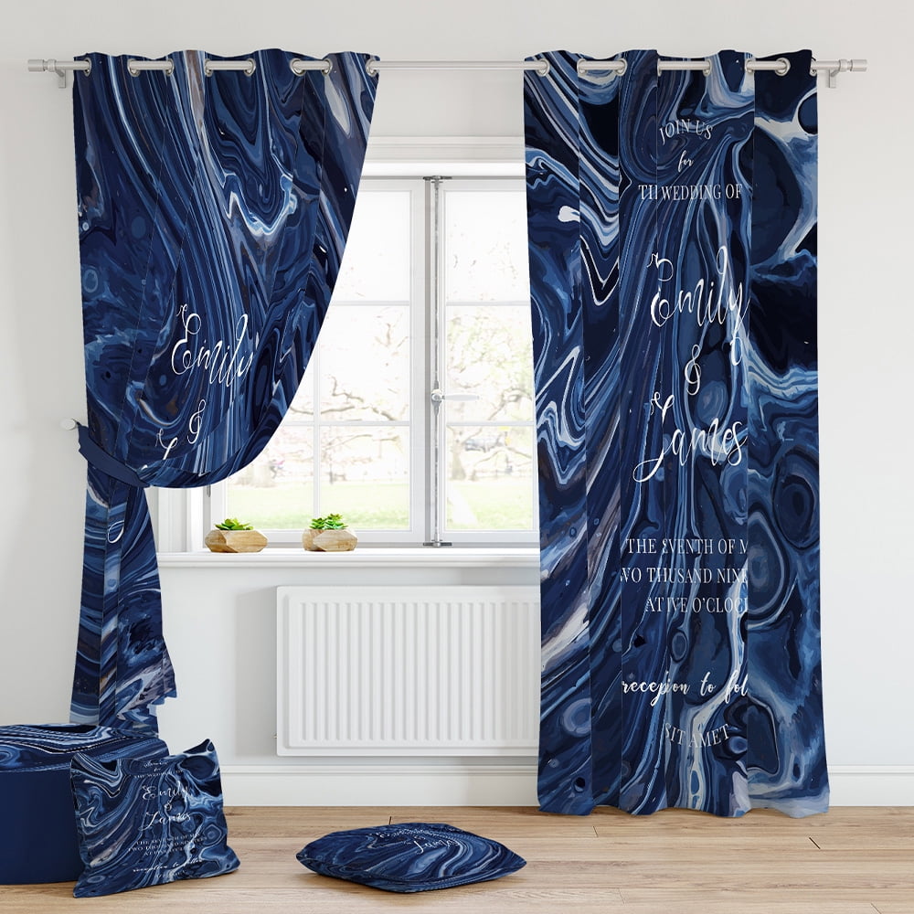 Fashnice 2Pcs 2Pc Privacy Window Curtain Energy Efficient Thick Solid ...