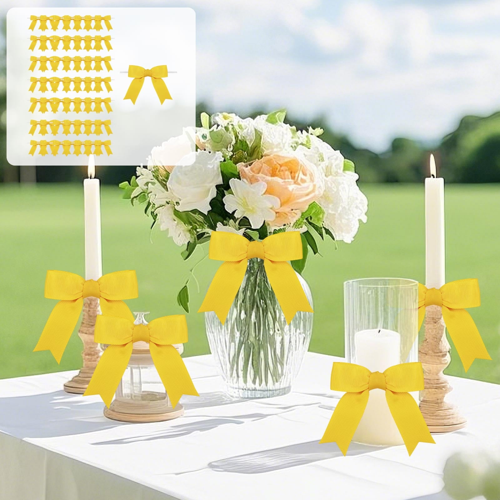 Fasiaou 2.3cm Ribbon Handmade Bow DIY Ribbon Accessories Beverage ...