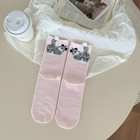 Fasiaou 2 Counts Funny Dog Socks With Balls Novelty Animal Socks For ...