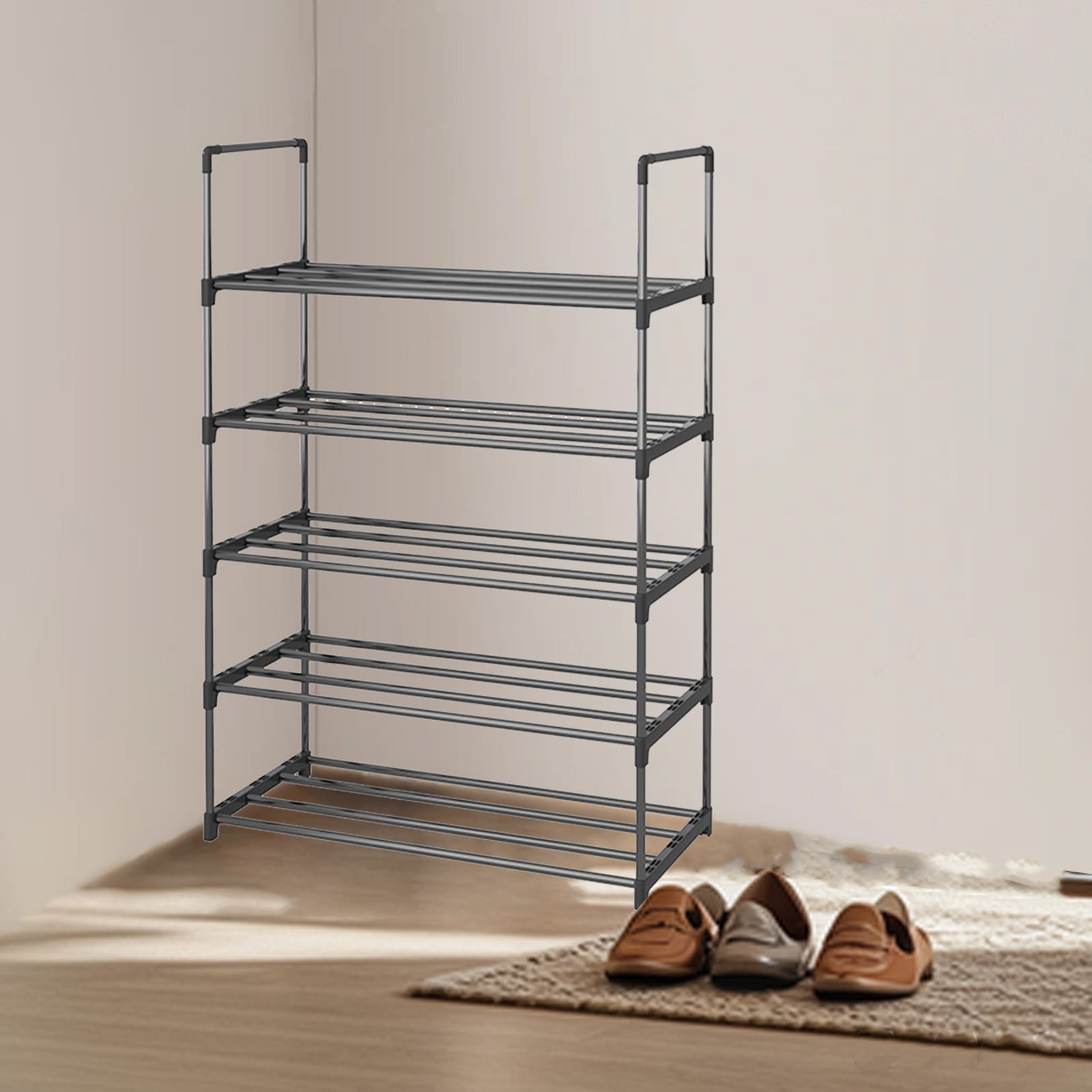 Fasiaou 5-Tier Stackable Shoe Rack, Expandable & Adjustable Shoe ...