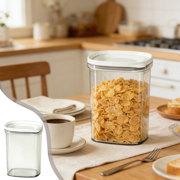 Fasiaou Airtight Plastic Storage Jars Clear 3.5x3.5 Inch Container for ...