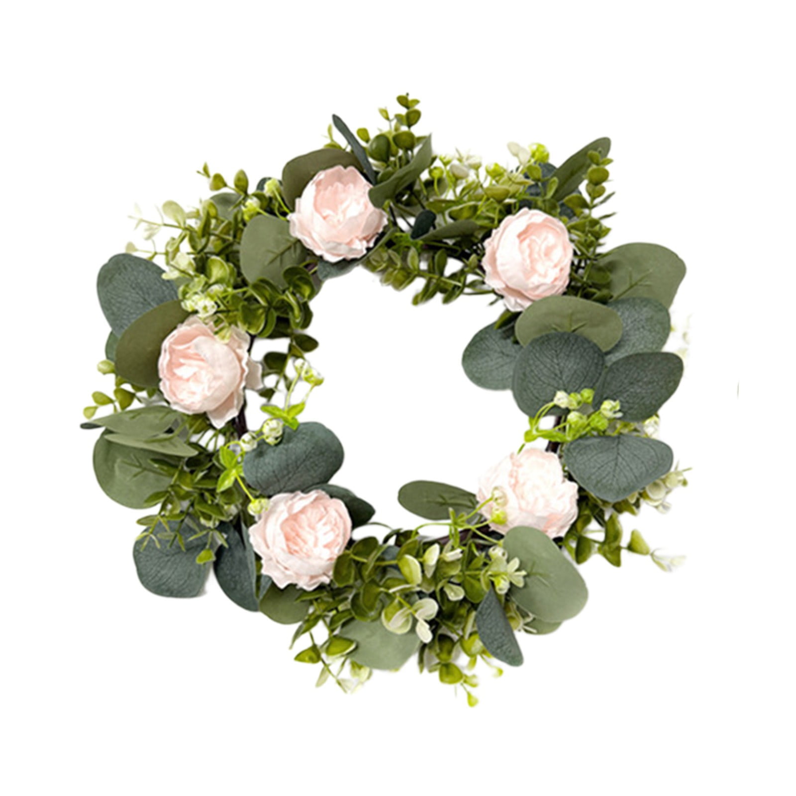 Fasiaou Artificial Peony Flower Wreath Vintage Blooming Silk Peonies ...