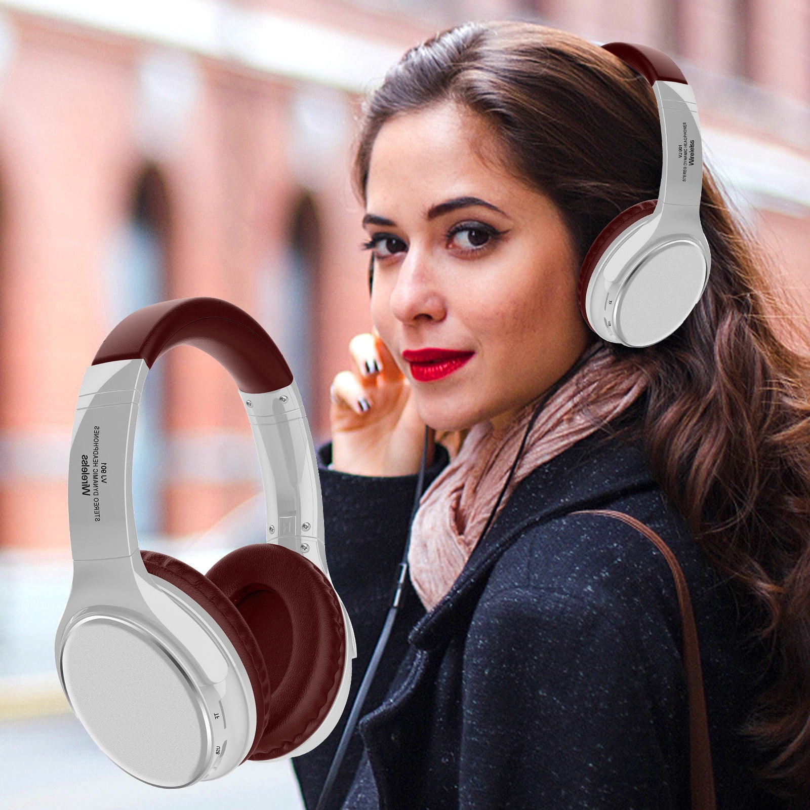 Fasiaou Bluetooth Headphones Over-Ear, 60 Hours Playtime Wireless ...