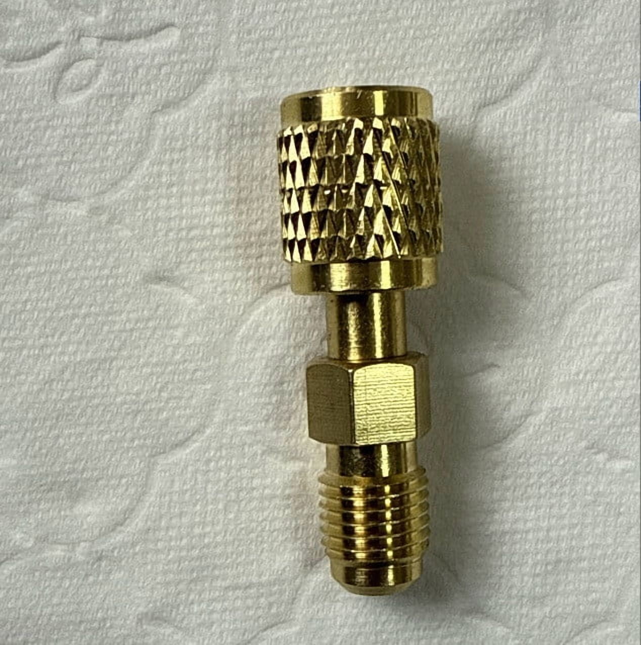 Fasiaou Brass Refrigerant Adapter 1/4 Female to 1/4 Male Reverse Thread ...