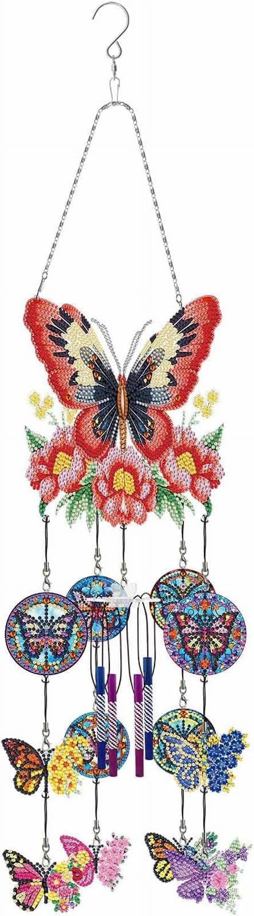 Fasiaou DIY Dotted Diamond Art Painting Wind Chime Kit Three ...
