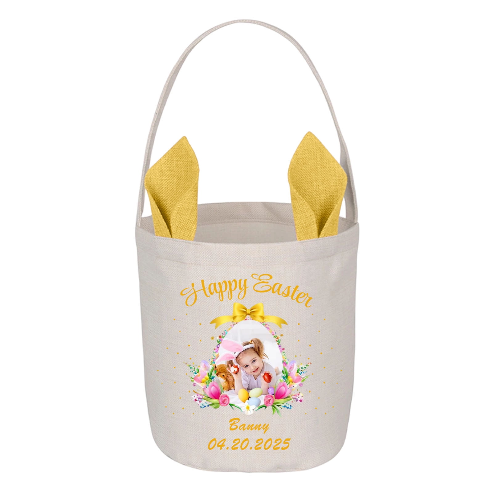 Fasiaou Easter Basket Stuffers, Custom Initial and Name on Basket ...