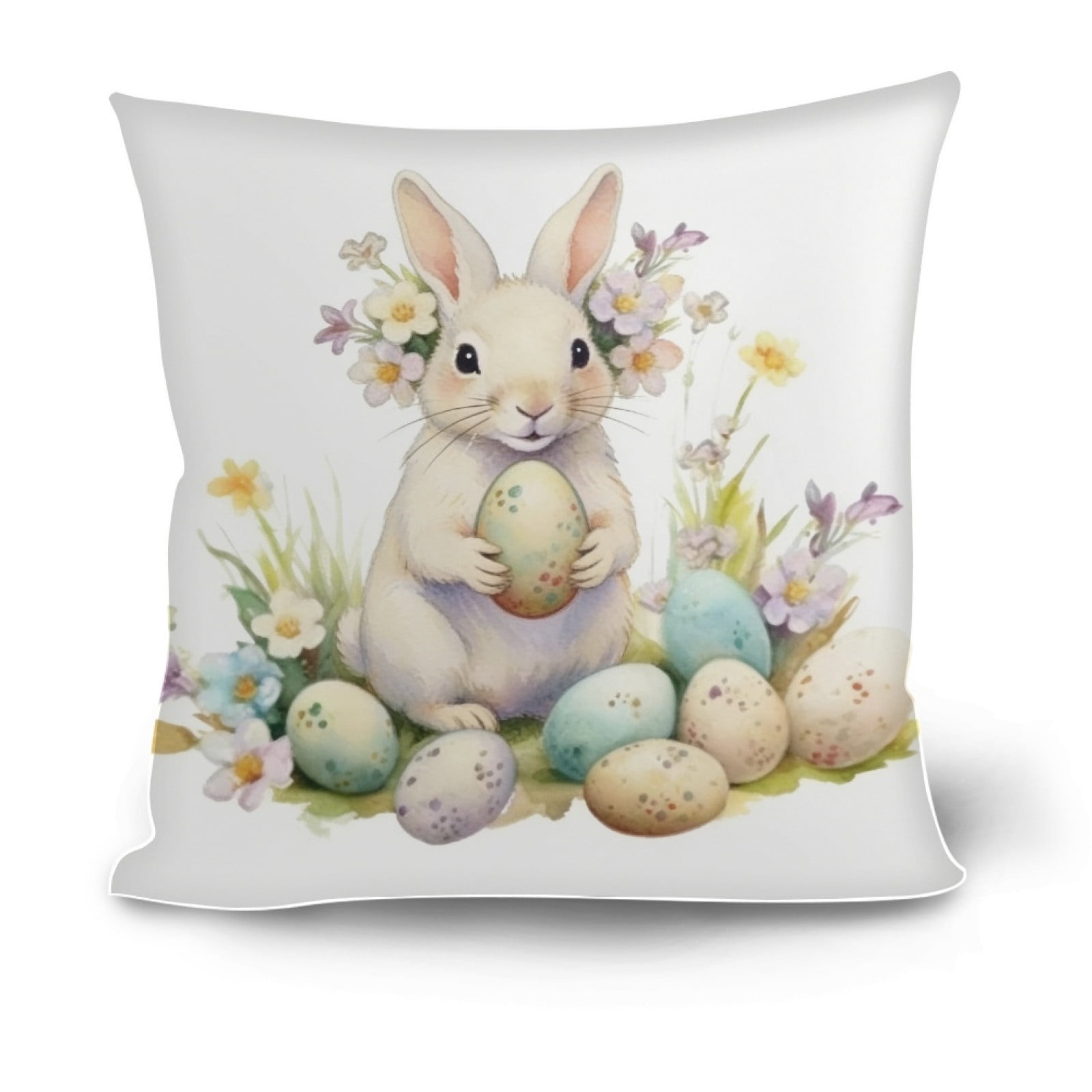 Fasiaou Easter Holiday Drawing Pillowcase Soft Polyester Fabric with ...