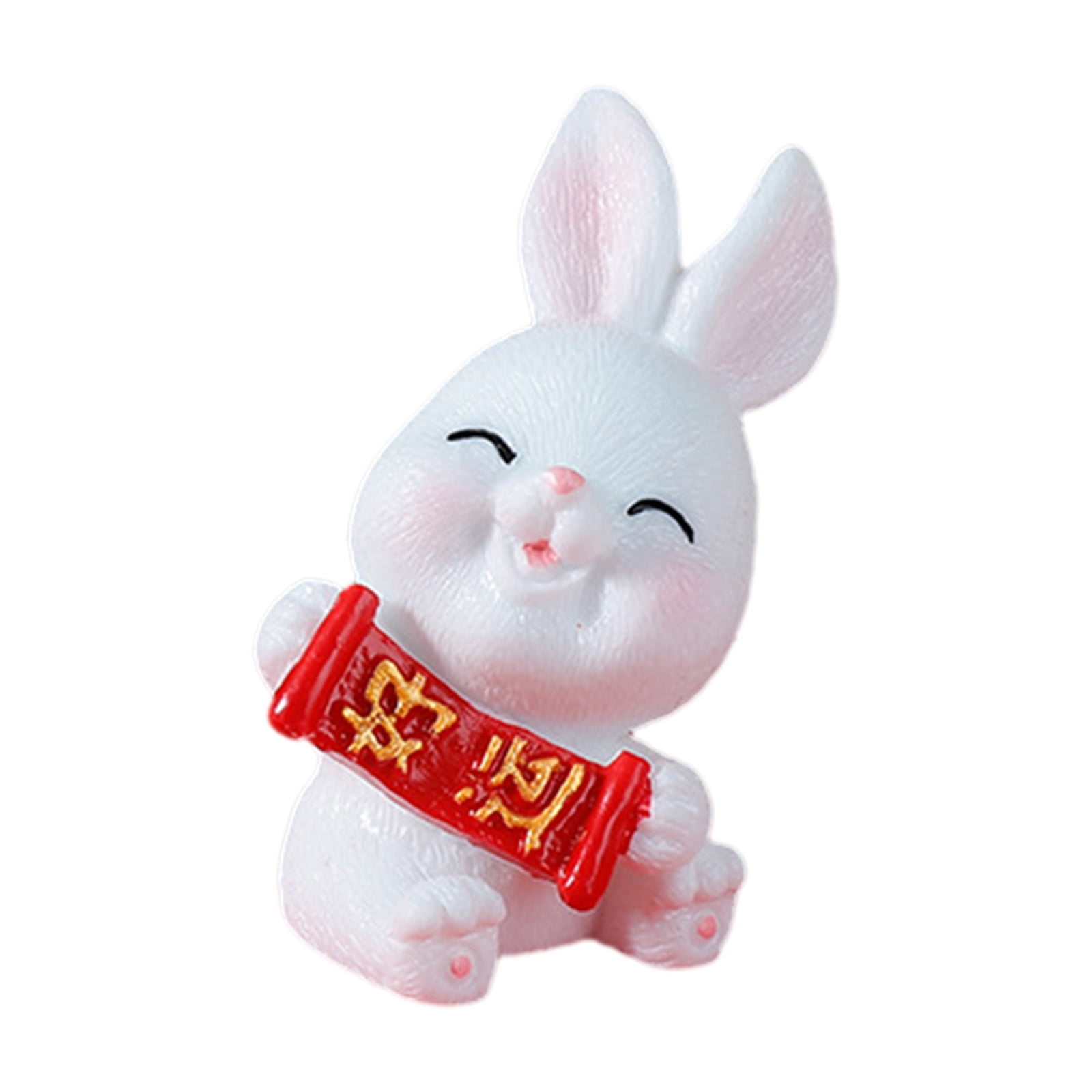 Fasiaou Easter Mini Resin Animal Figures Rabbits, Little Chicken, Tiny ...