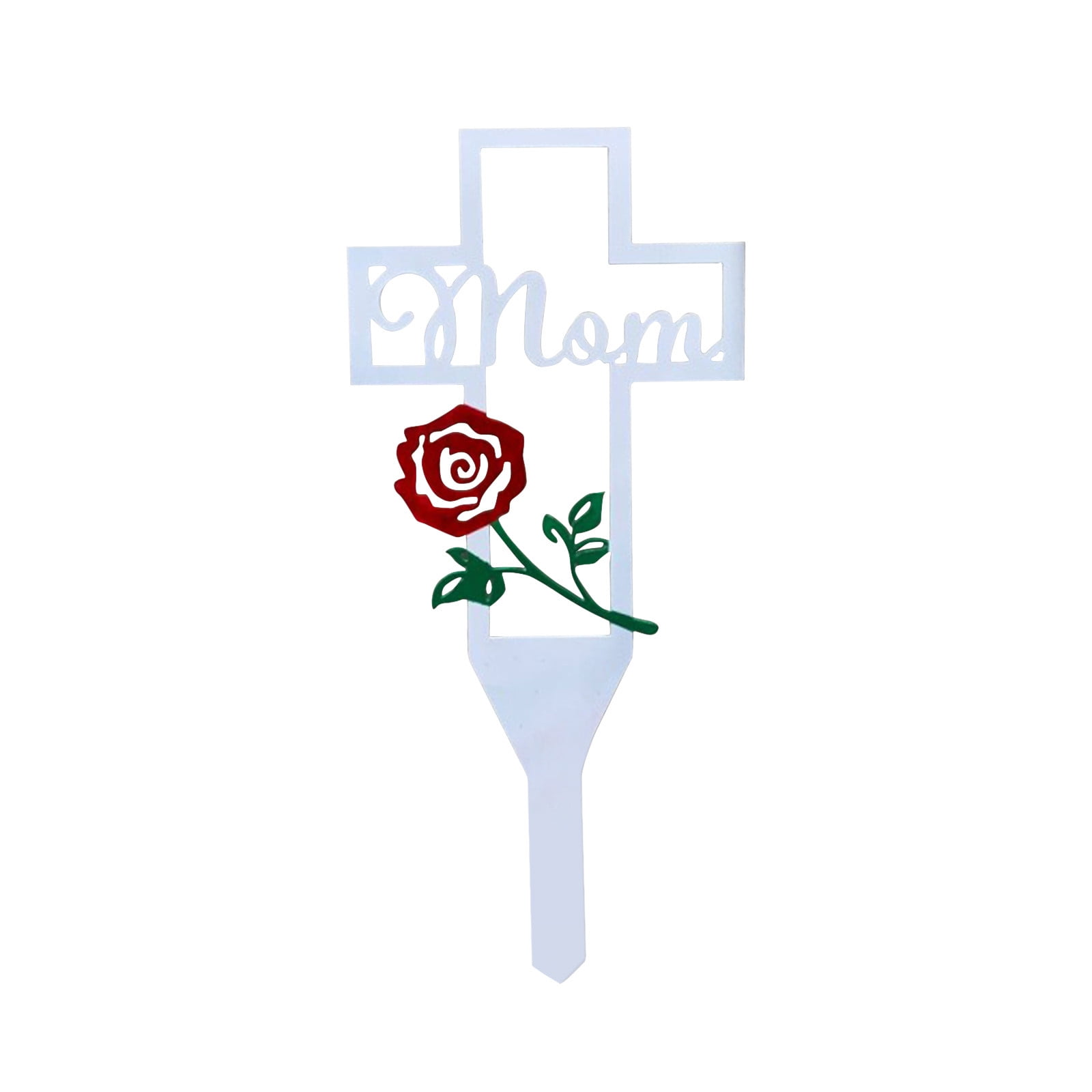 Fasiaou Garden Stake Graves Cemetery Decorations, Mom Metal Memorial ...