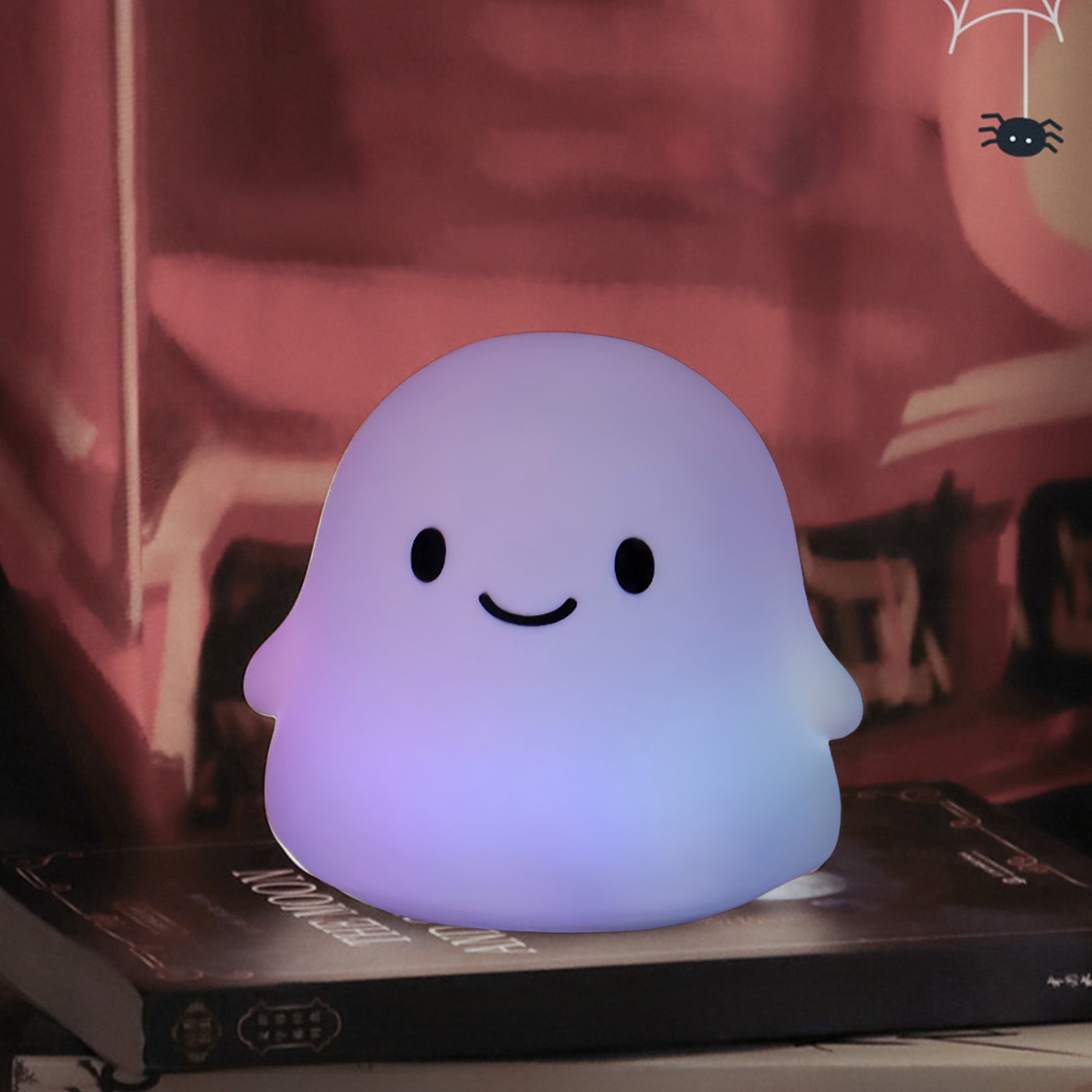 Fasiaou Ghost Night Light, Cute LED Silicone Lamp, Dimmable Bedside ...
