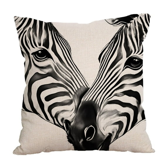 Fasiaou High Quality Cotton Linen Cushion Cover with Elegant Horse ...