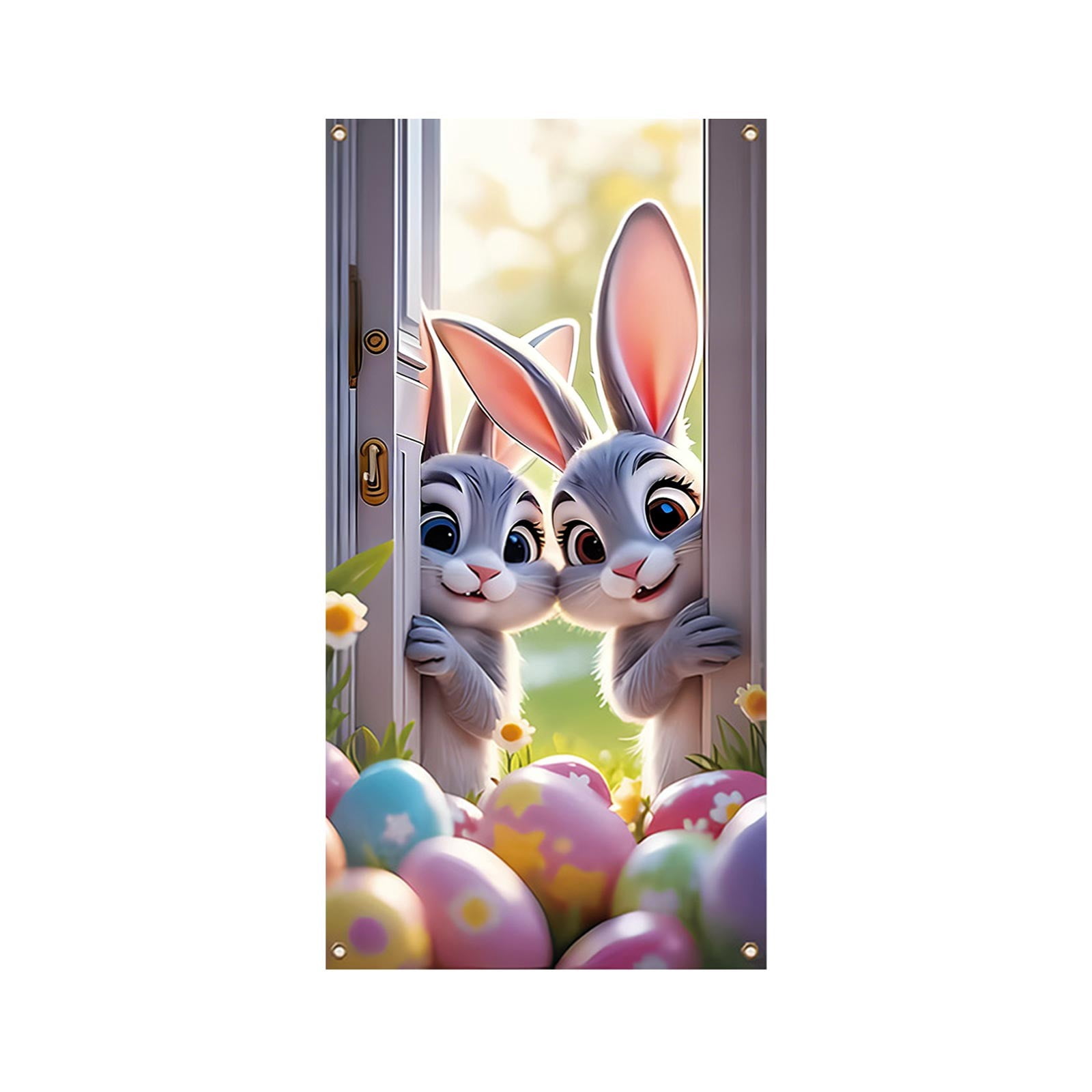 Fasiaou Holiday Party Door Curtain 35x72 Inches Featuring Easter ...