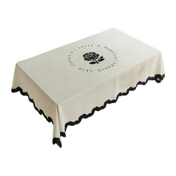 Fasiaou Linen Tablecloth Rectangle, Outdoor Waterproof Burlap Cotton ...