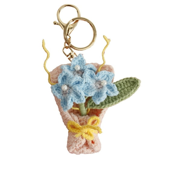 Fasiaou Mini Crochet Flowers Bouquet Keychain, Knitted Flower - Mothers ...