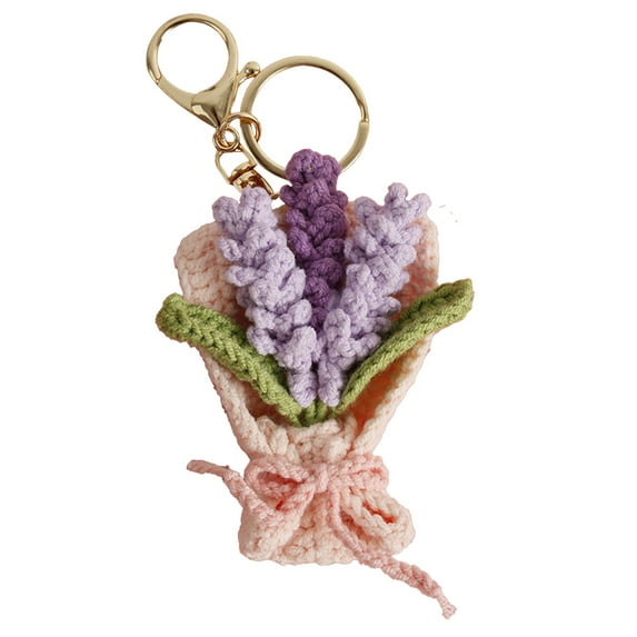 Fasiaou Mini Crochet Flowers Bouquet Keychain, Knitted Flower - Mothers ...