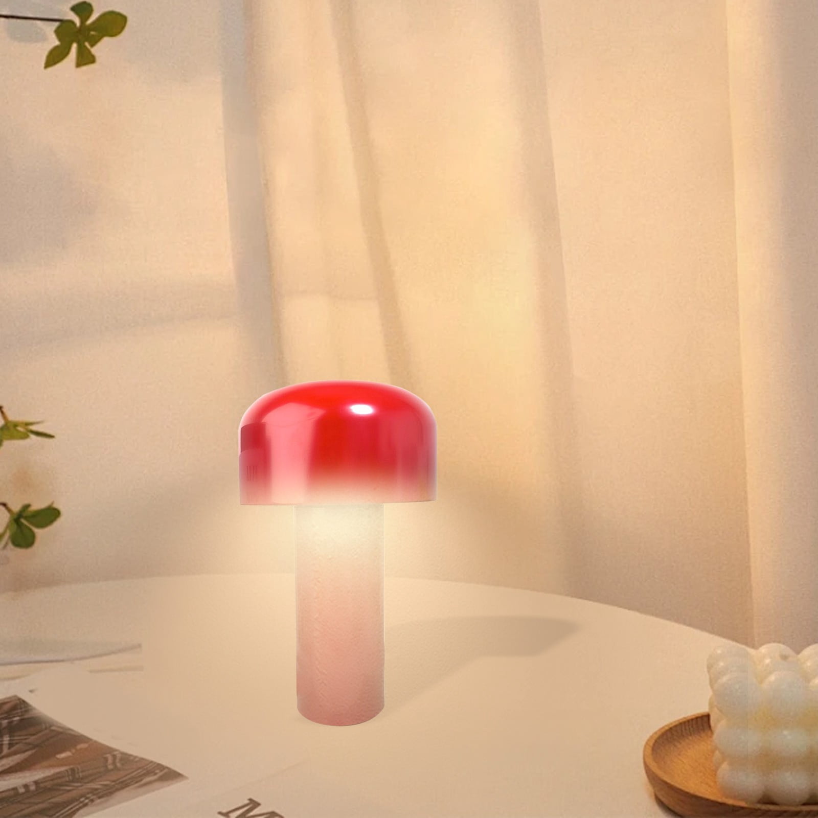 Fasiaou Mushrooms Lamp Living Room Bedroom Bedside Night Light Wind Net ...