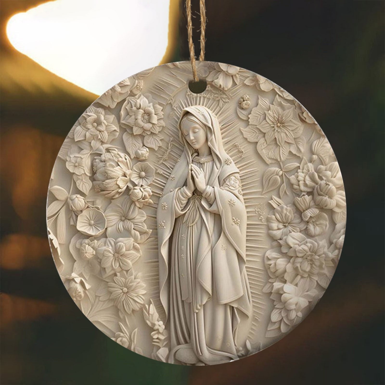 Fasiaou Nativity Hanging Ornament Religious Christmas Decor Handcrafted ...