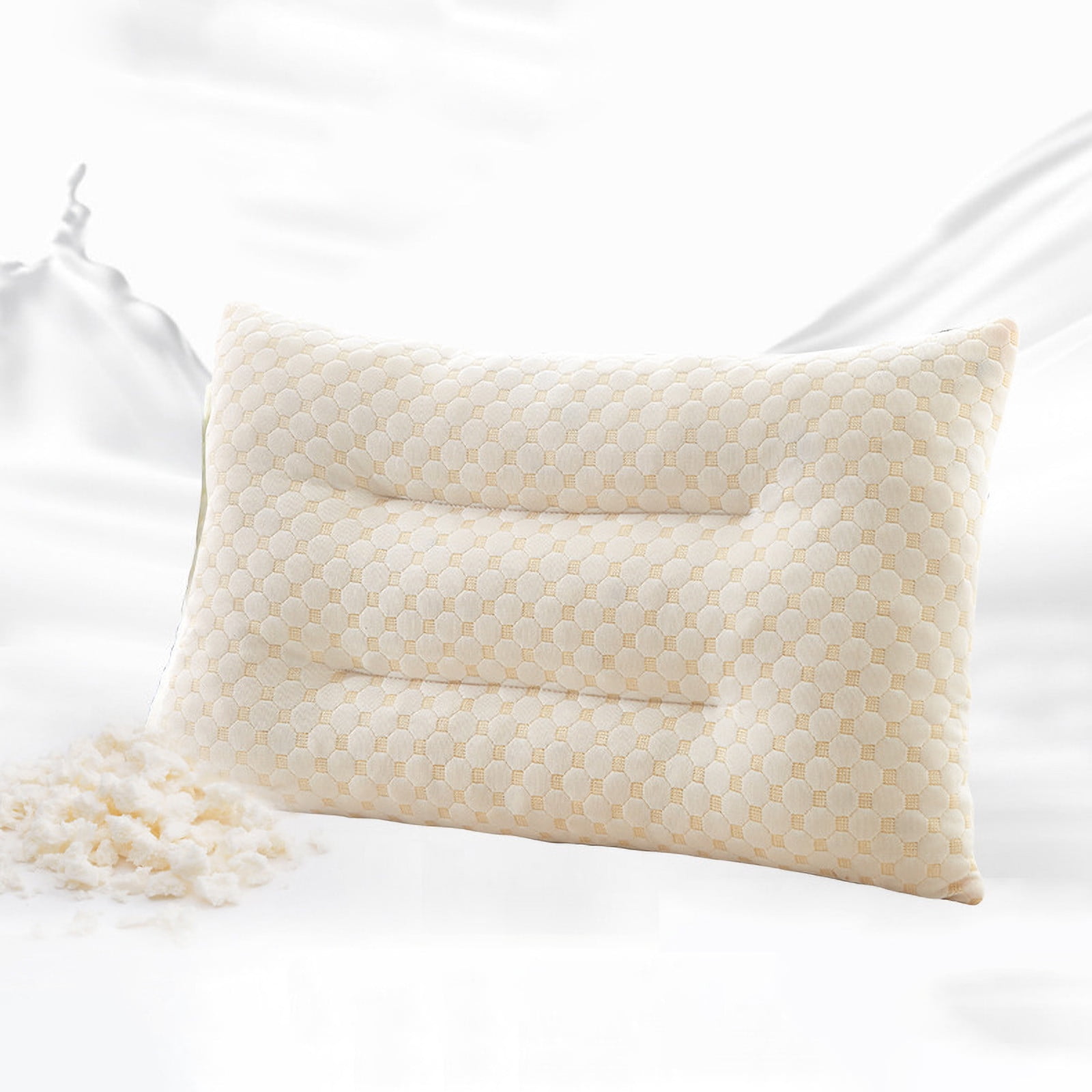 Fasiaou Natural Rubber Pillow Core With Two-way Concave Shape Close To ...