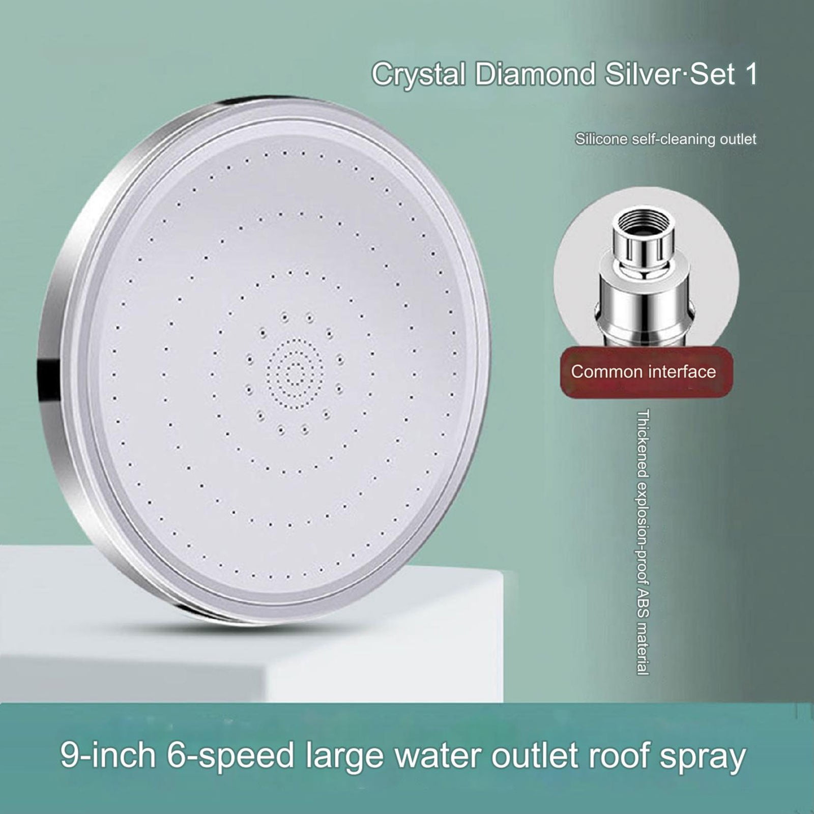 Fasiaou New 6-speed Adjustable Top Spray + Shower Head Four-color ...