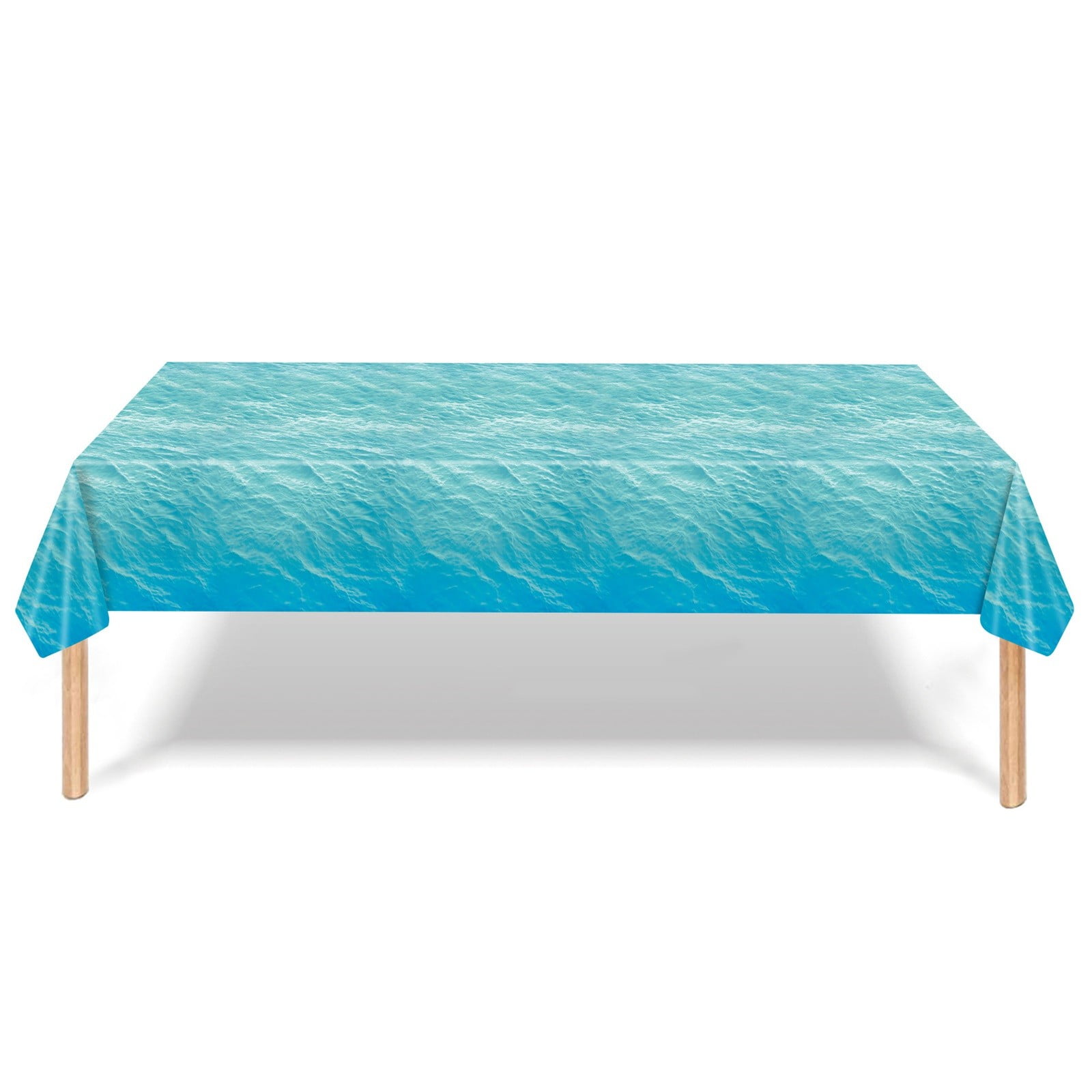 Fasiaou Ocean Waves Plastic Tablecloth Ocean Table Cover Water Print ...