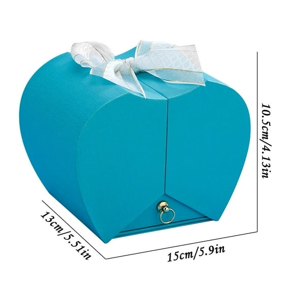 Fasiaou Rose Box Necklace Rings Storage Box For Women Girlfriend ...