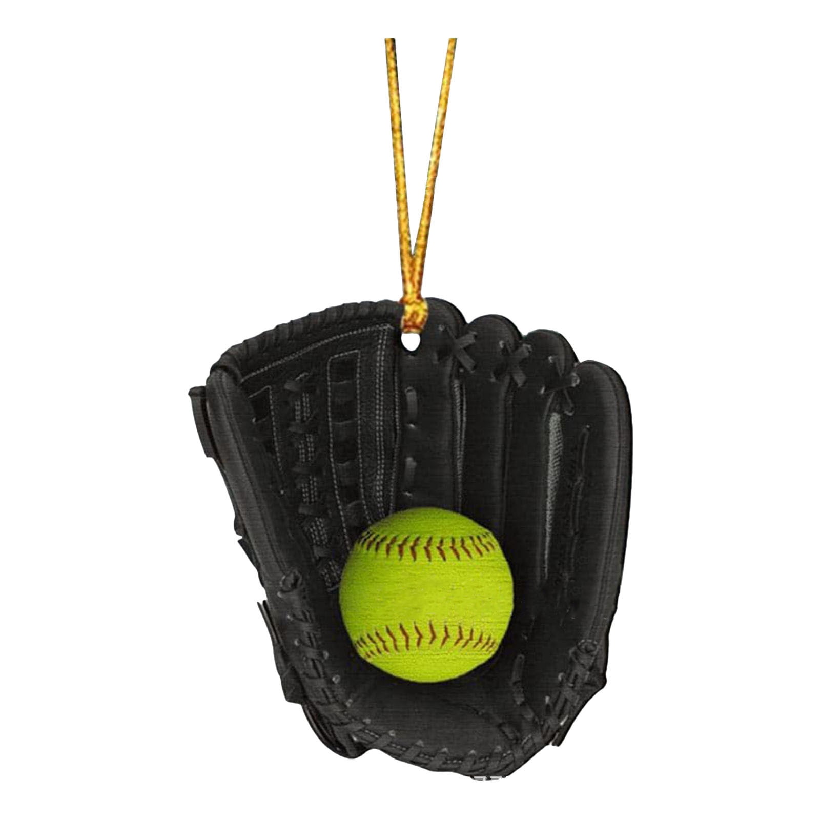 Fasiaou Softball Glove Ornament, Acrylic Softball Gift, Sports Ornament ...