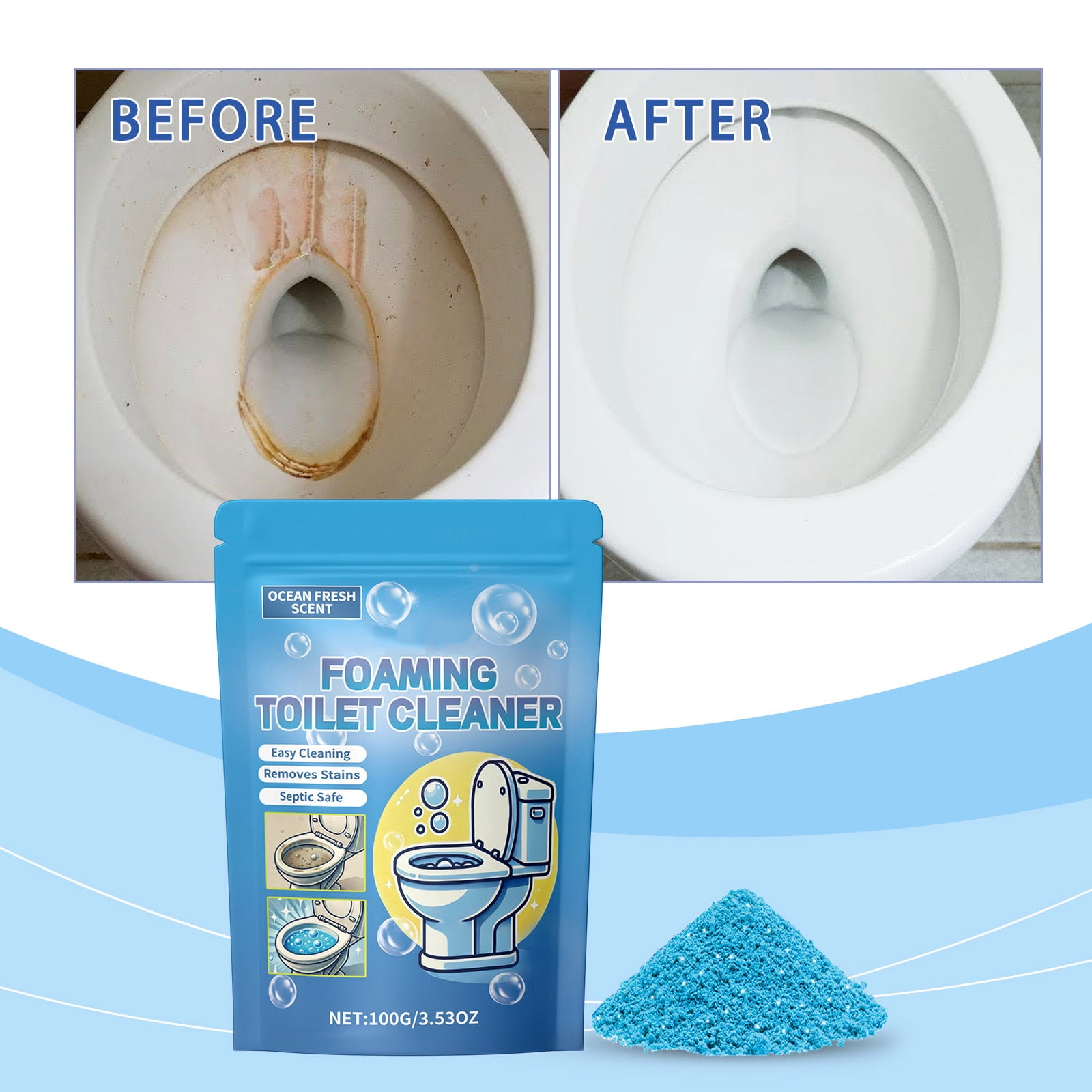 Fasiaou Toilet Tank Cleaner, 1 Pack, Automatic Toilet Descaler, Toilet ...