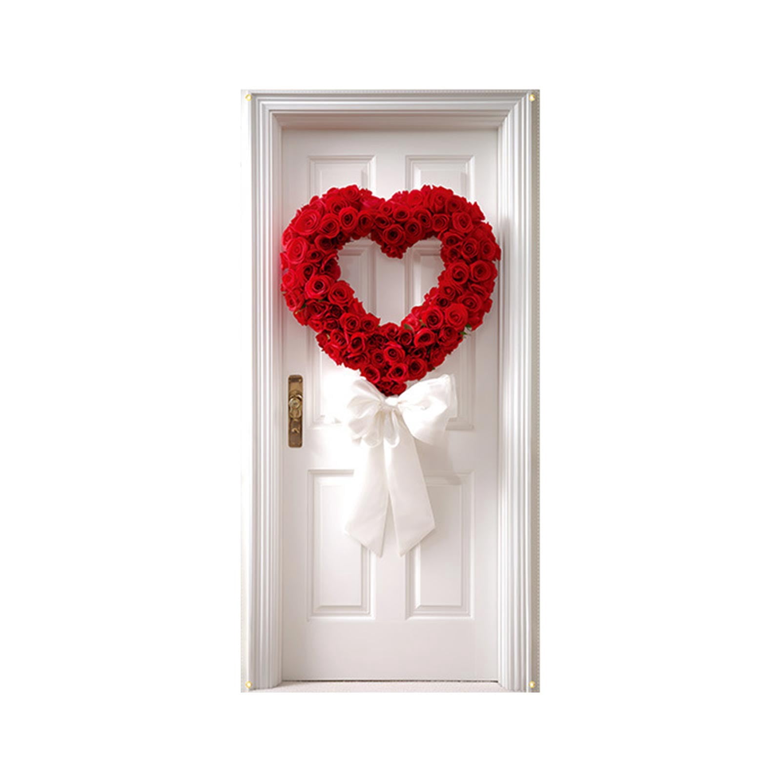 Fasiaou Valentine’s Day Door Cover 72x35 Inch Door Banner with Hearts ...