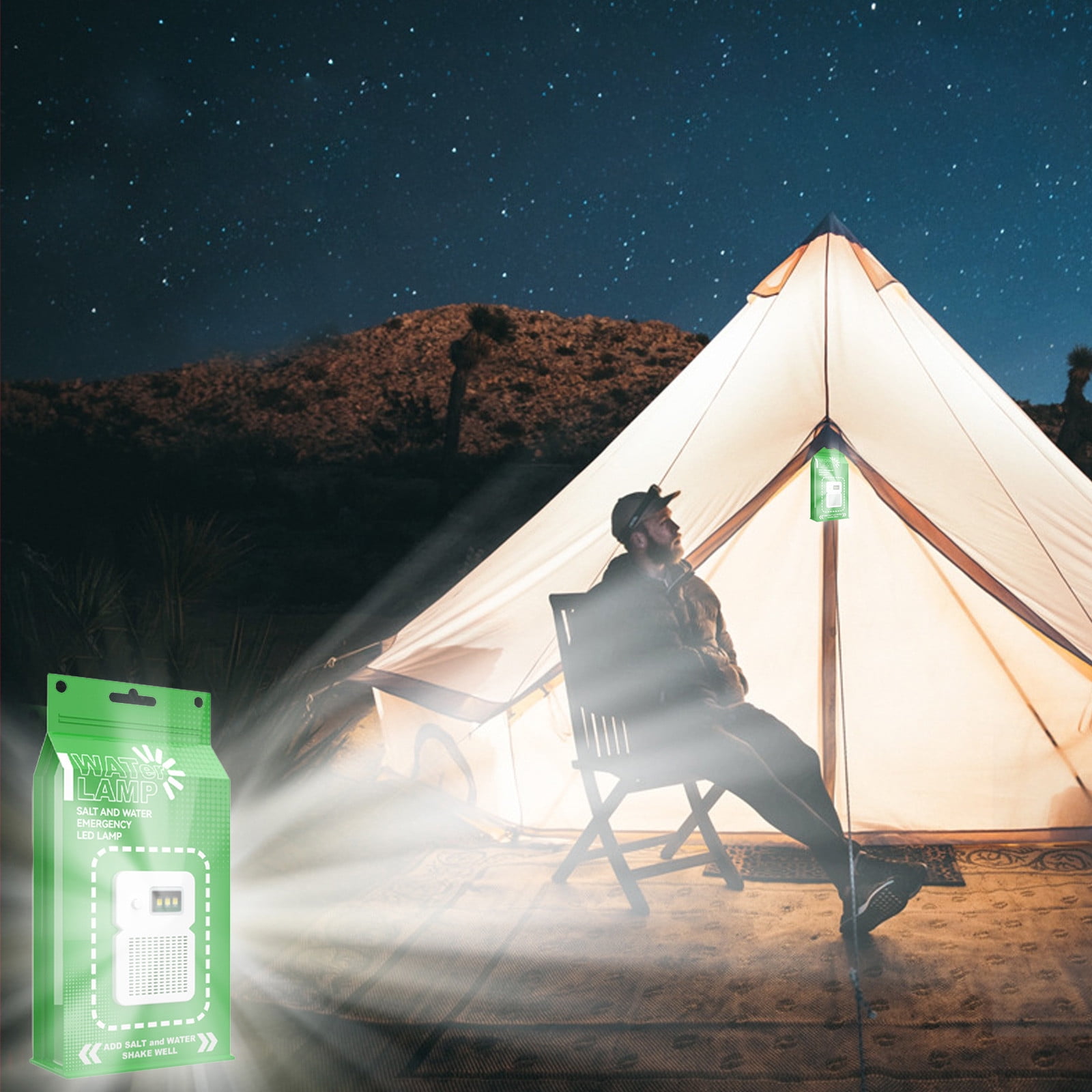 Fasiaou Water Lamp Emergency Water Lamp Portable Outdoor Camping Lights ...