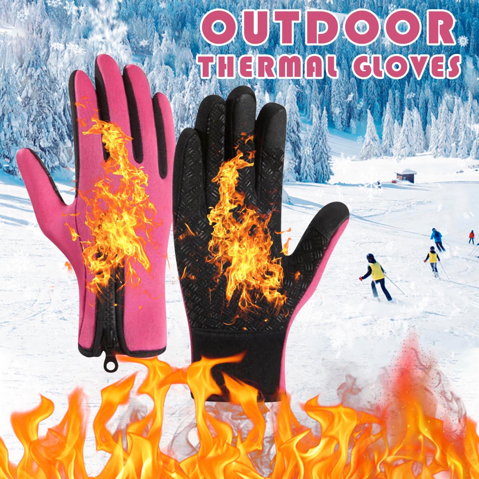 Fasiaou Winter Warm Gloves for Men and Women, with Windproof and ...