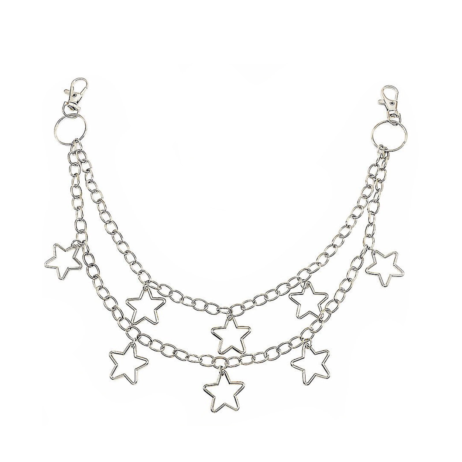 Fasijew Star Pattern Waist Chain Hollow Star Waist Chain Geometric Hip ...