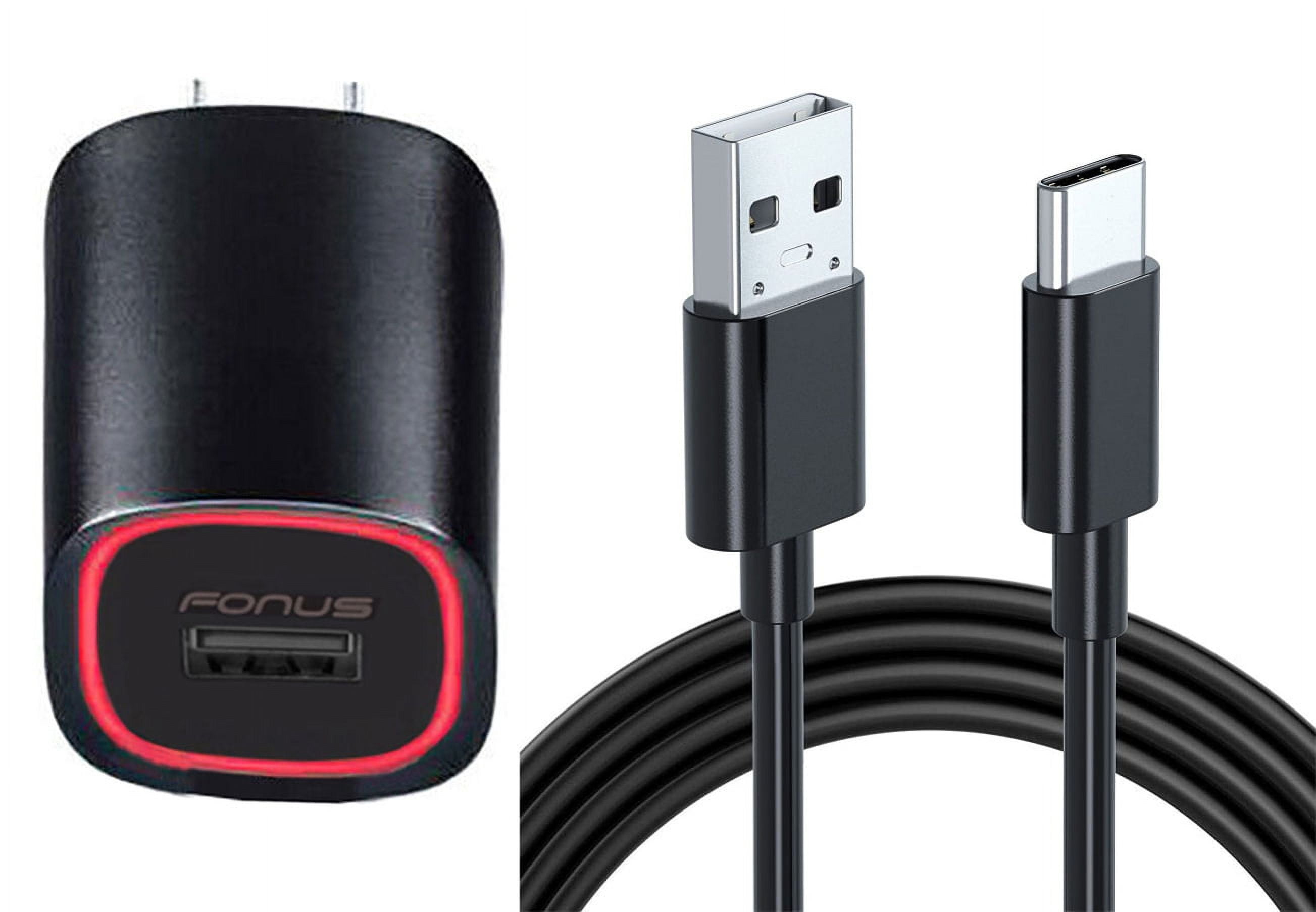 Fast 18W Home Charger for TCL 4X 5G, 40 X 5G/NxtPaper - USB Cable 6ft ...