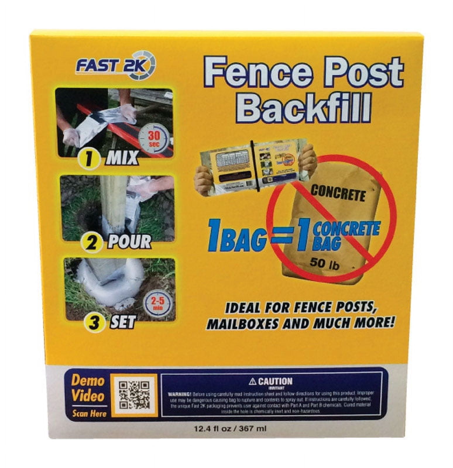 Fast 2K Electric Fencing Backfill, 12.4 oz, Gray, for Fence Posts and ...