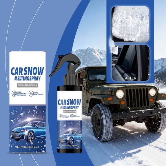 Fast-Acting Car Deicer Spray 100ml for Rearview Mirror Windshield ...