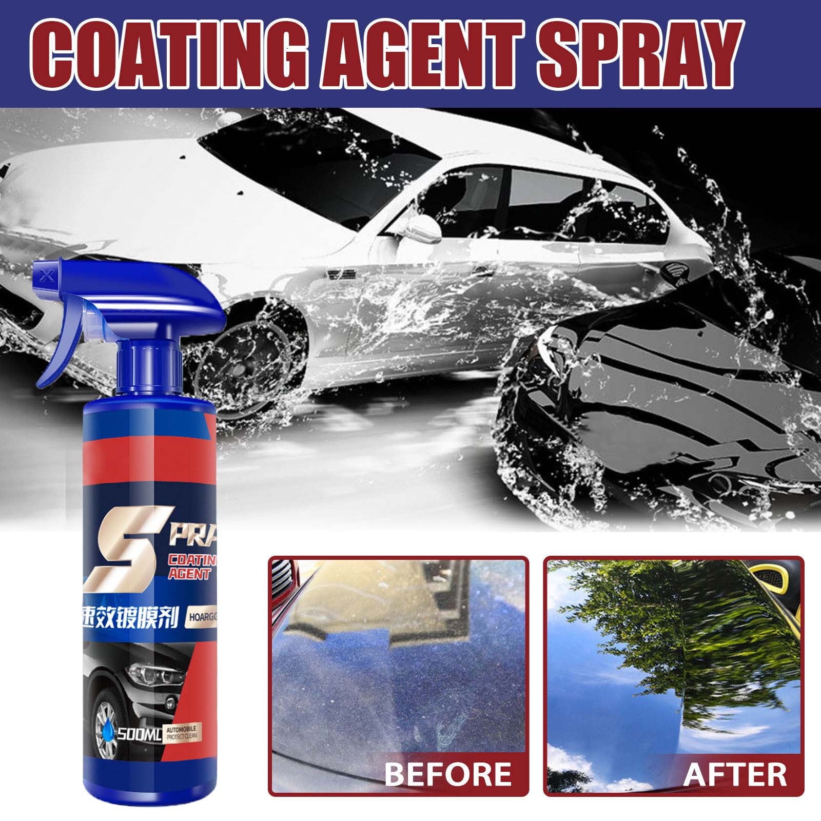 Fast-Acting Ceramic Coating Spray for Cars | Liquid Top Coat Auto Wax | Hydrophobic Gloss Shine ...