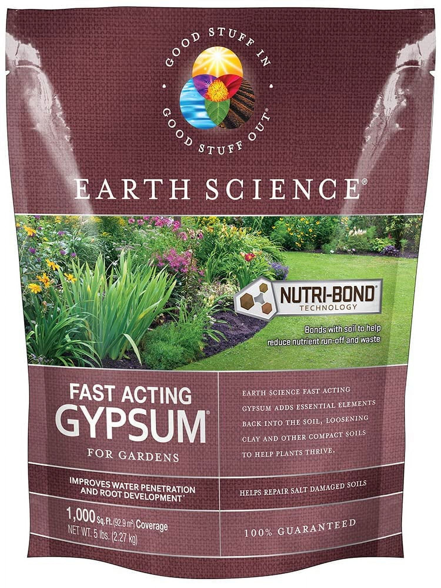 Fast Acting Gypsum—5 lb— Soil Conditioner Adds Calcium, Repairs Salt ...